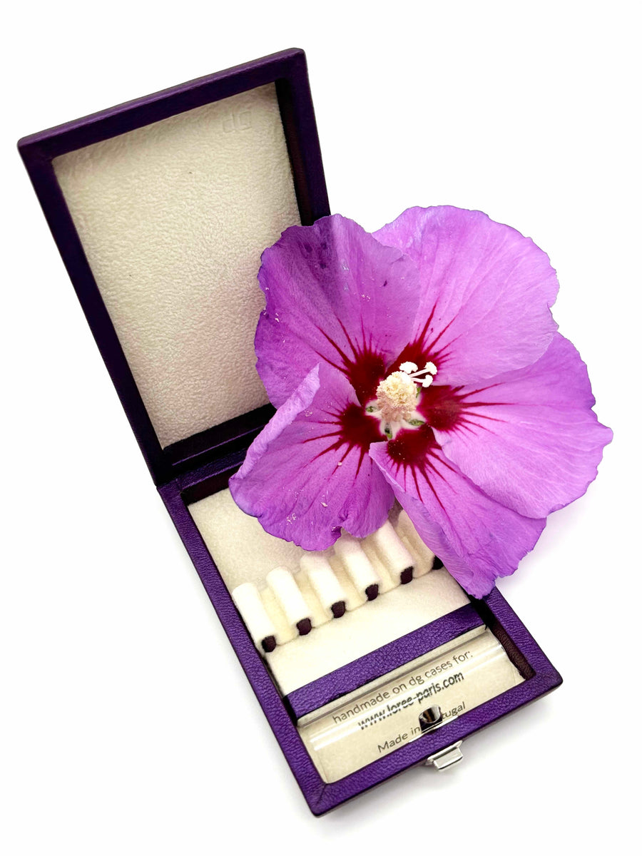 F. LORÉE PURPLE LEATHER REED CASE - OBOE – Sandpiper Oboe Boutique